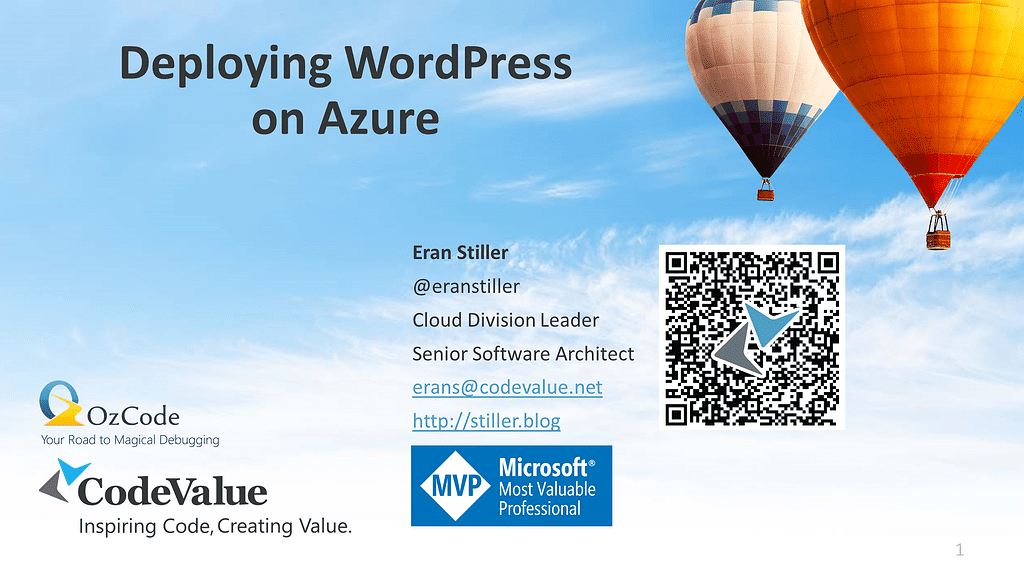 Deploying WordPress on Azure - Eran Stiller